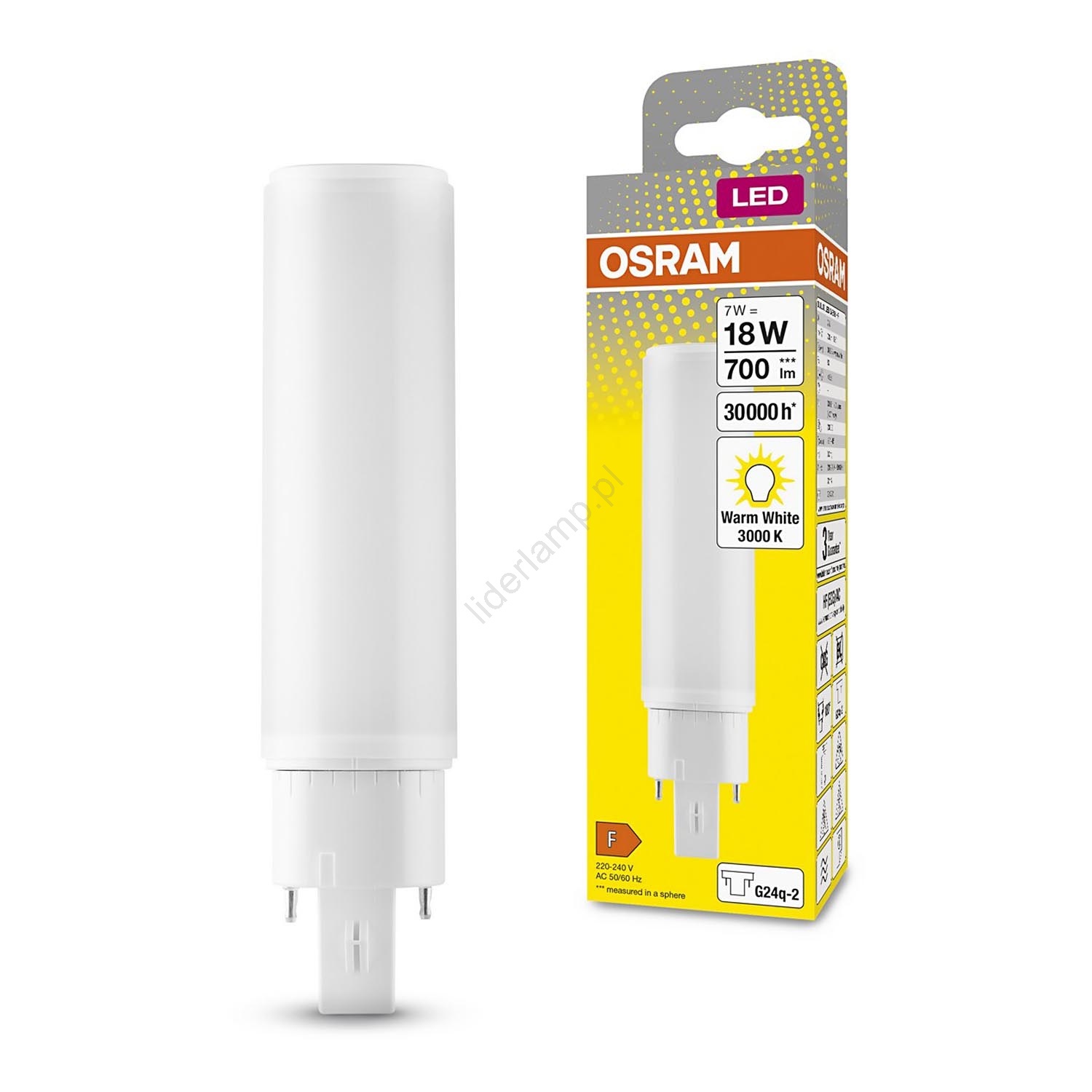LED Żarówka G24q-2/7W/230V 3000K - Osram