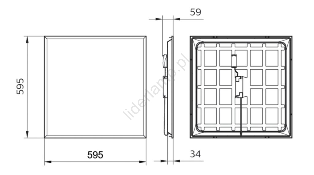 Philips - LED Surface-mounted panel LEDINAIRE LED/44W/230V 60x60 cm 4000K