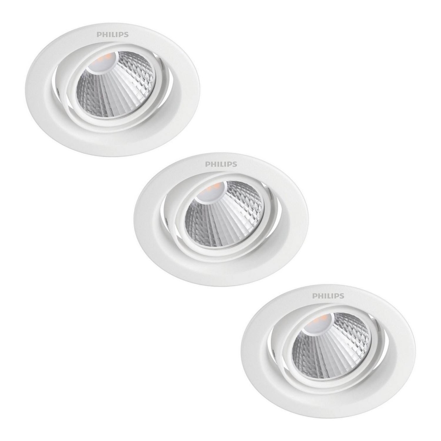 Philips - ZESTAW 3x LED Oprawa wpuszczana ściemnialna SCENE SWITCH LED ...