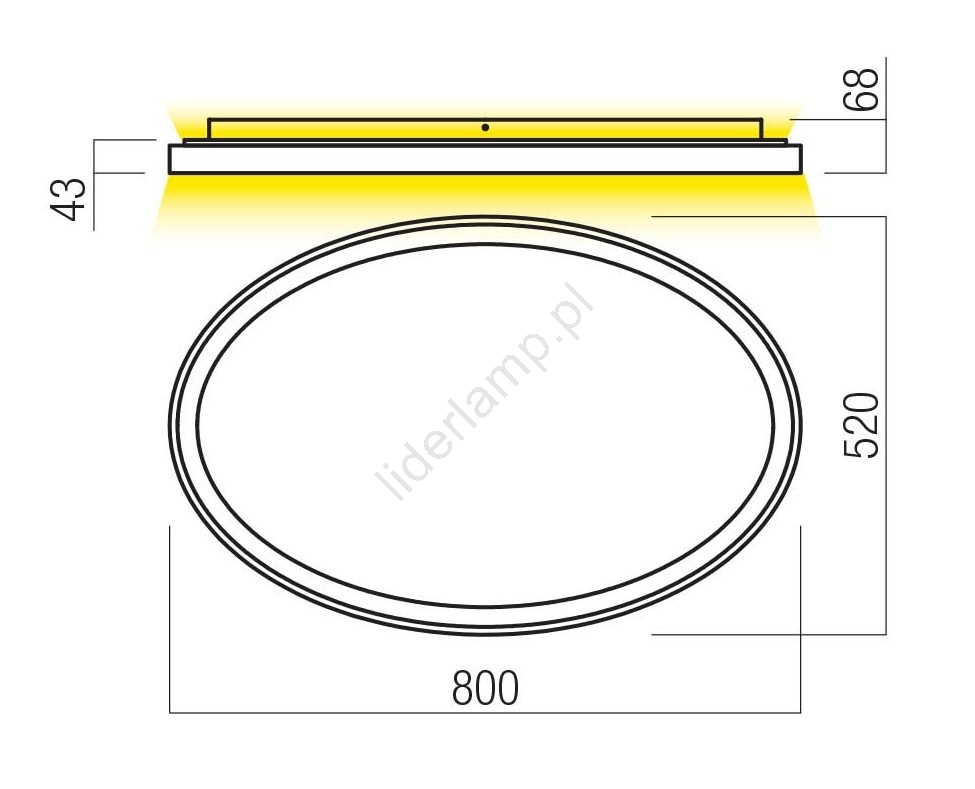 Redo 01-3811 - ściemnialna oprawa sufitowa LED NOBU LED/80W/230V 3000 ...